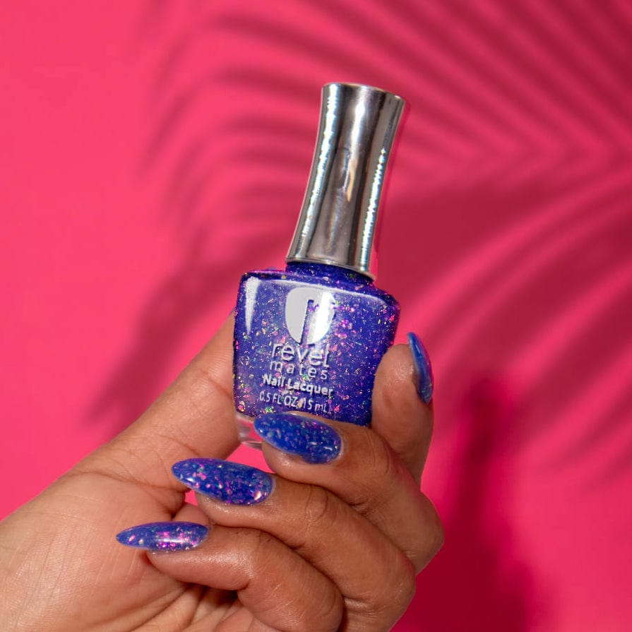 P1026 Party Wave Blue Flake Nail Polish – Revel Nail