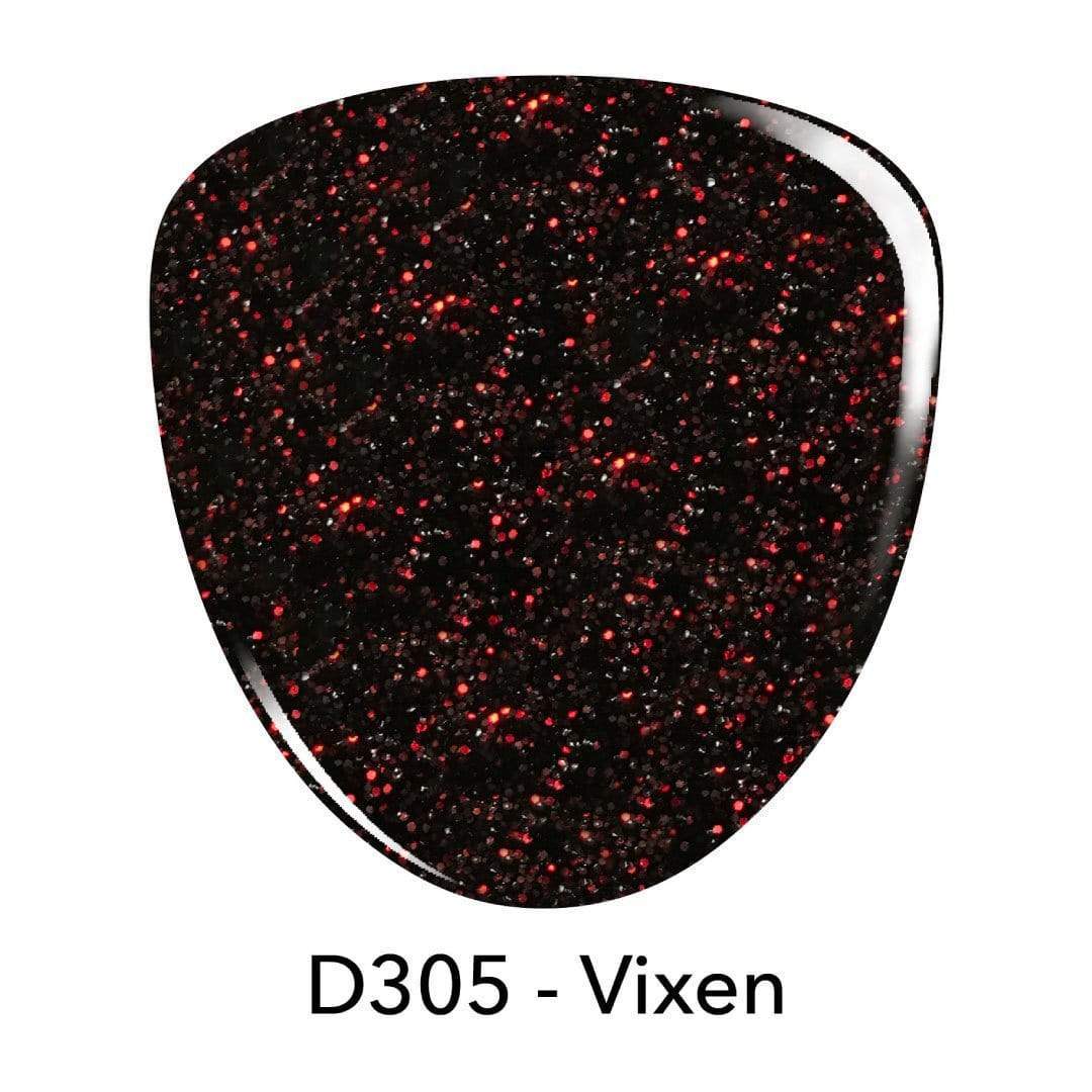 D305 Vixen Black Glitter Dip Powder – Revel Nail