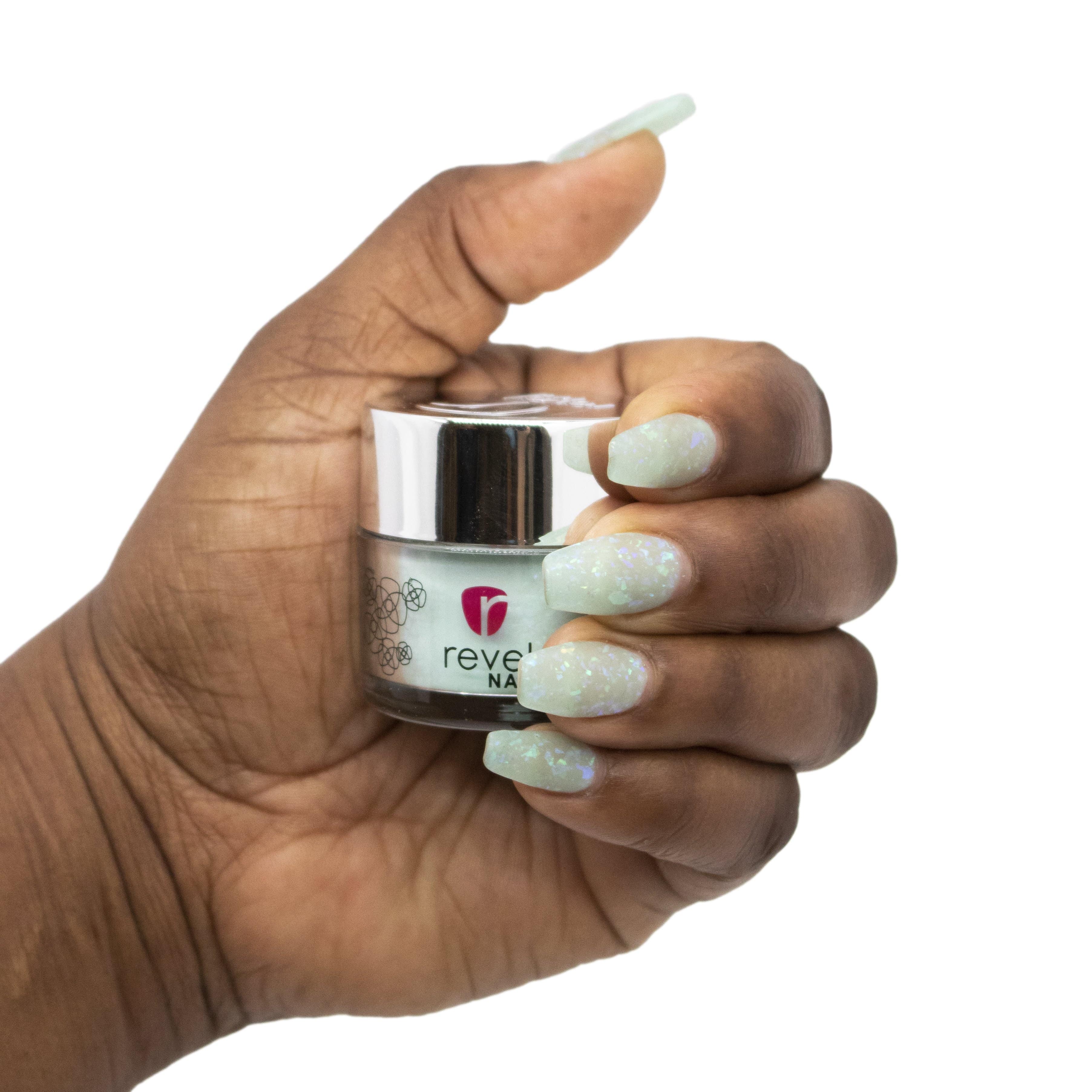 D602 Sulu Sea Blue Sheer Flake Dip Powder – Revel Nail